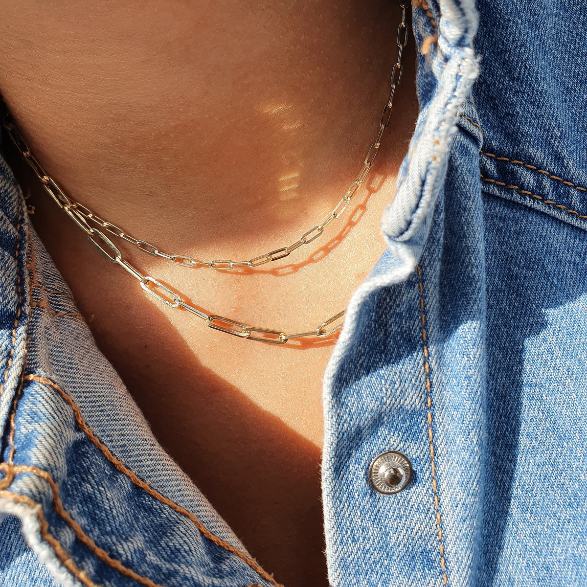 Gold Mini Paperclip Chain – Selina Murray Ltd